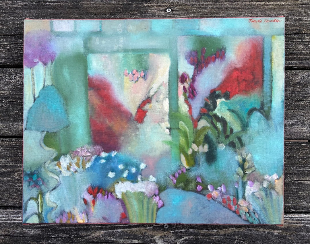 Vintage Linda Hankin Original Painting Contemporary Realism Dated 1995 ...