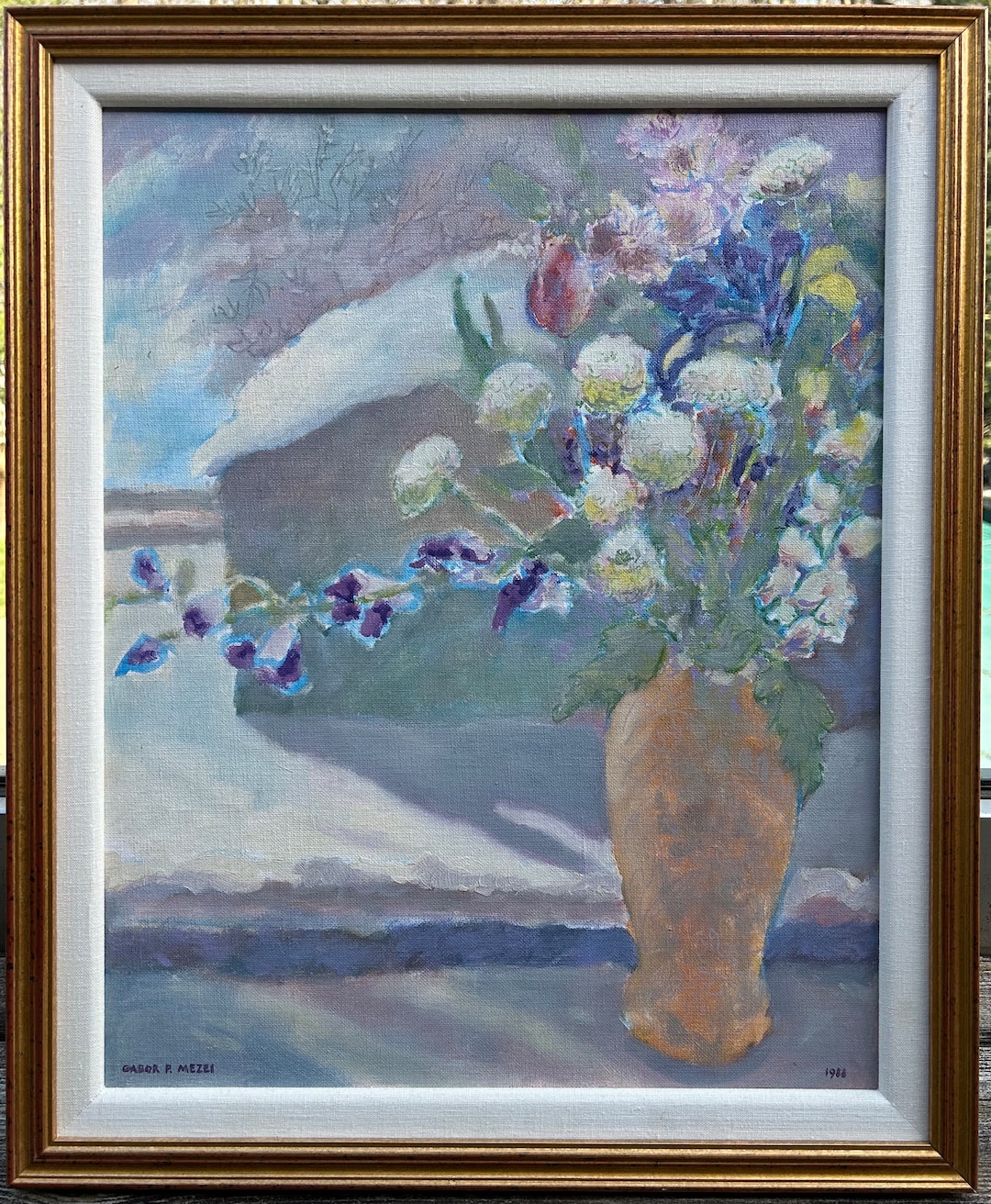 Vintage Still Life Painting Canadian Artist Gabor Paul Mezei 1934 ...