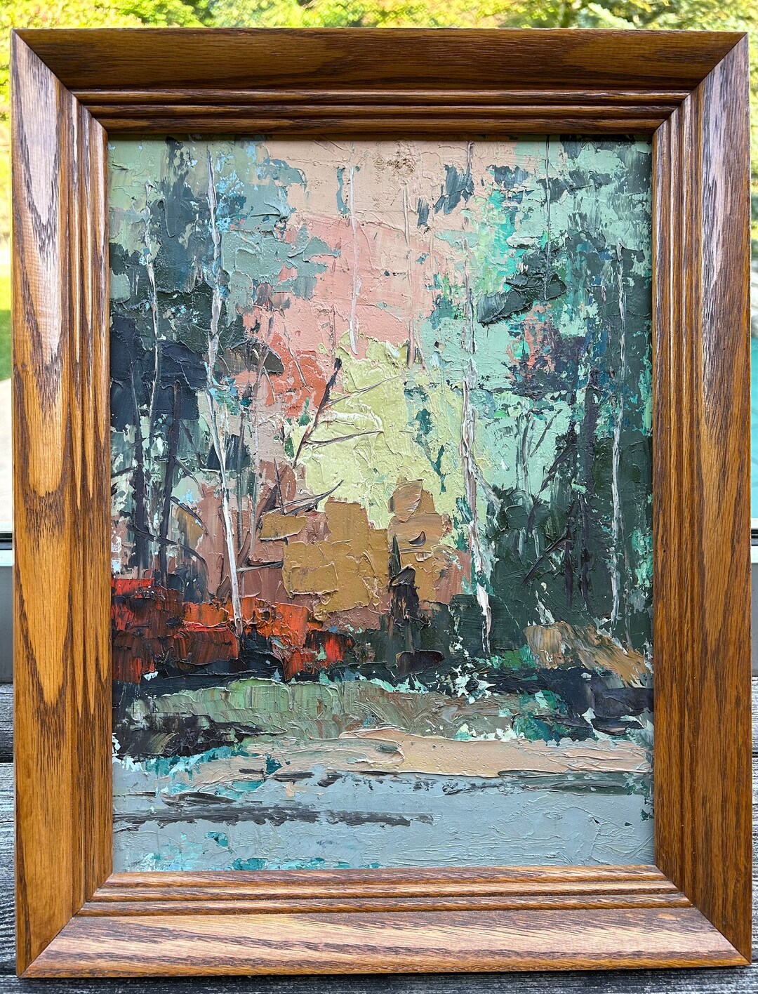 Vintage Canadian School Fall Landscape Pallet Knife Artist Circa 1970s ...