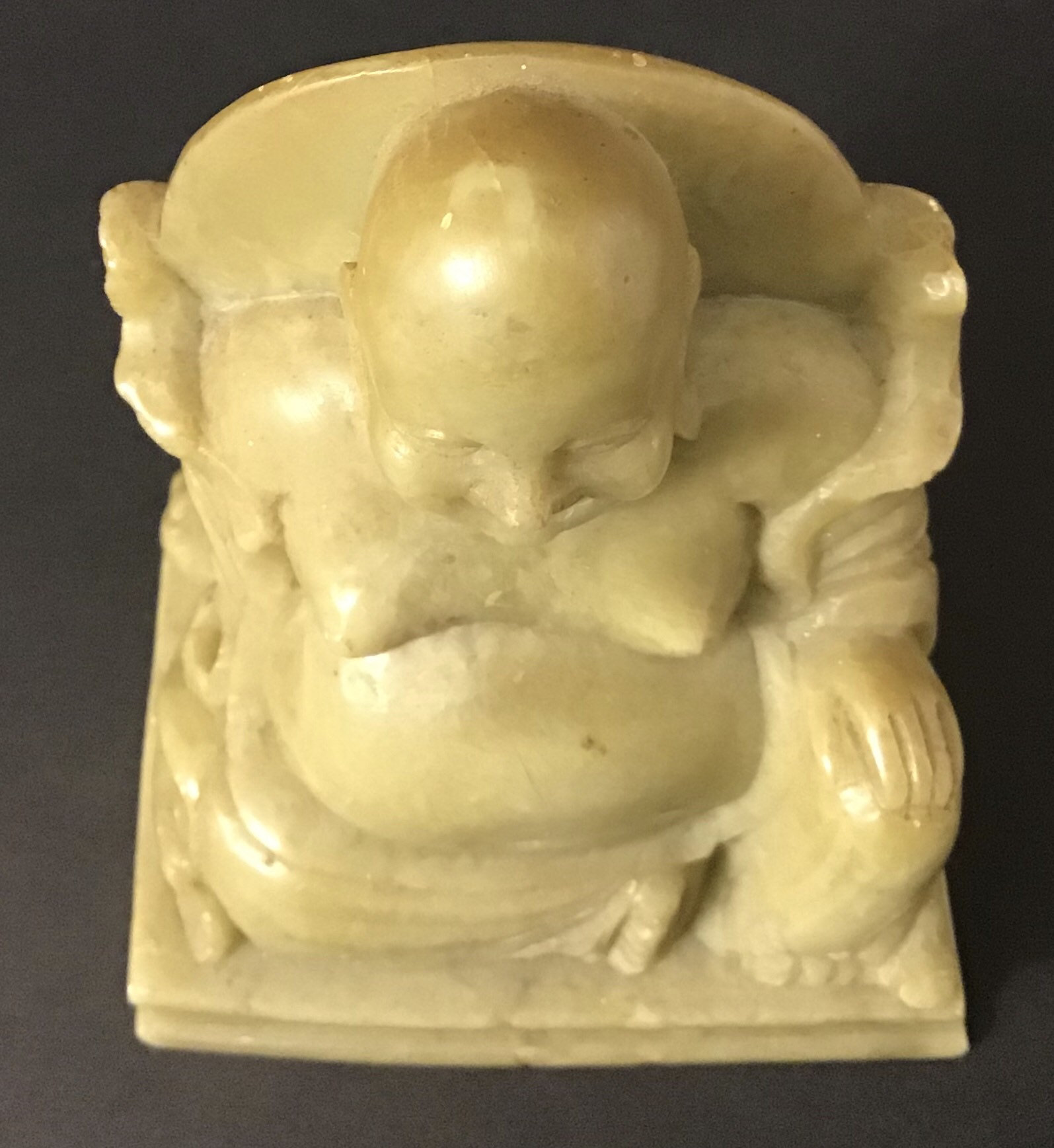 Vintage Buddha hand carved soapstone laughing Buddha Hotei | Etsy