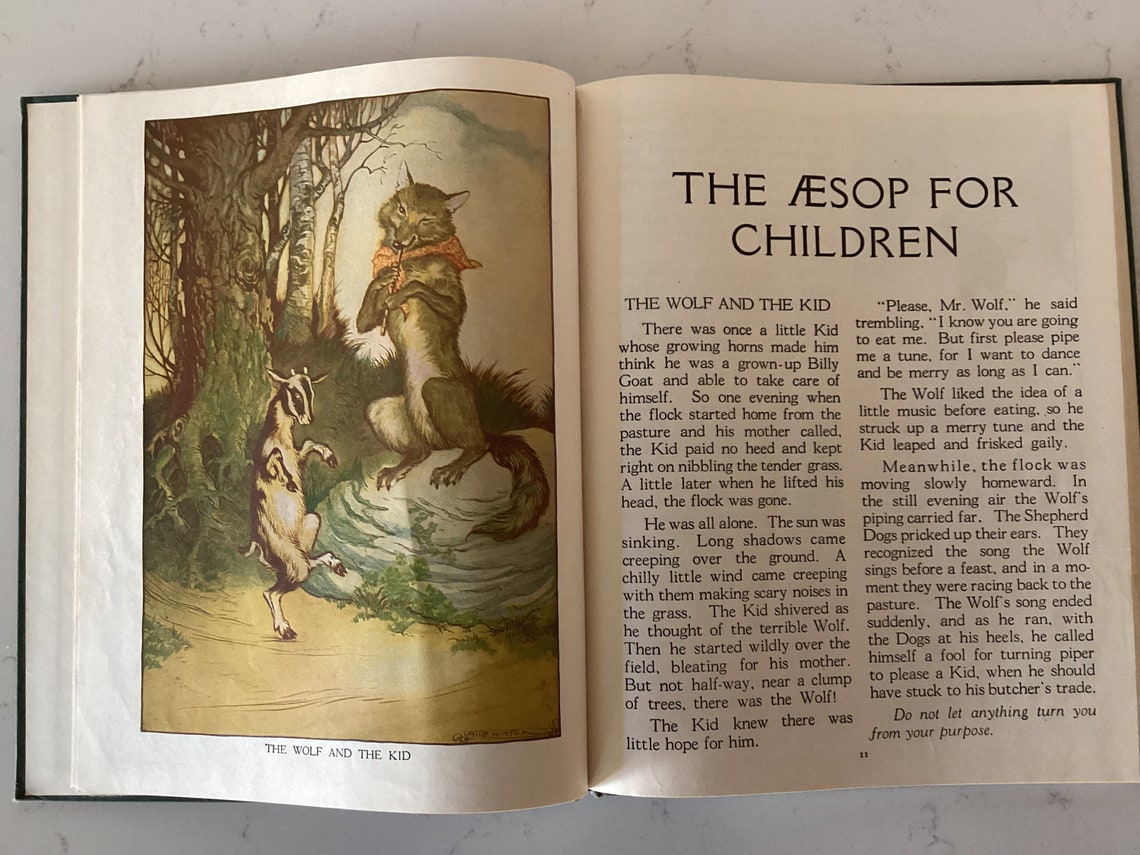 The Aesop for Children With Pictures by Milo Winter - Etsy