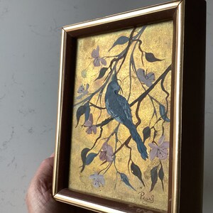 Bird and Cherry Blossom-acrylic on Hardboard - Etsy