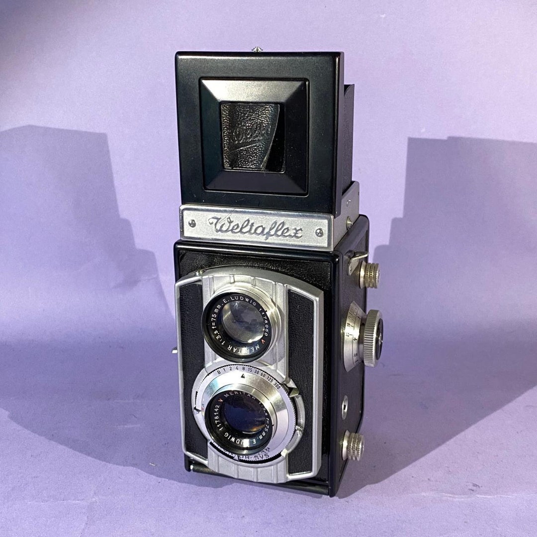 RARE Vintage Weltaflex V Meritar 75mm F/3.5 E. Ludwig Lens Working ...
