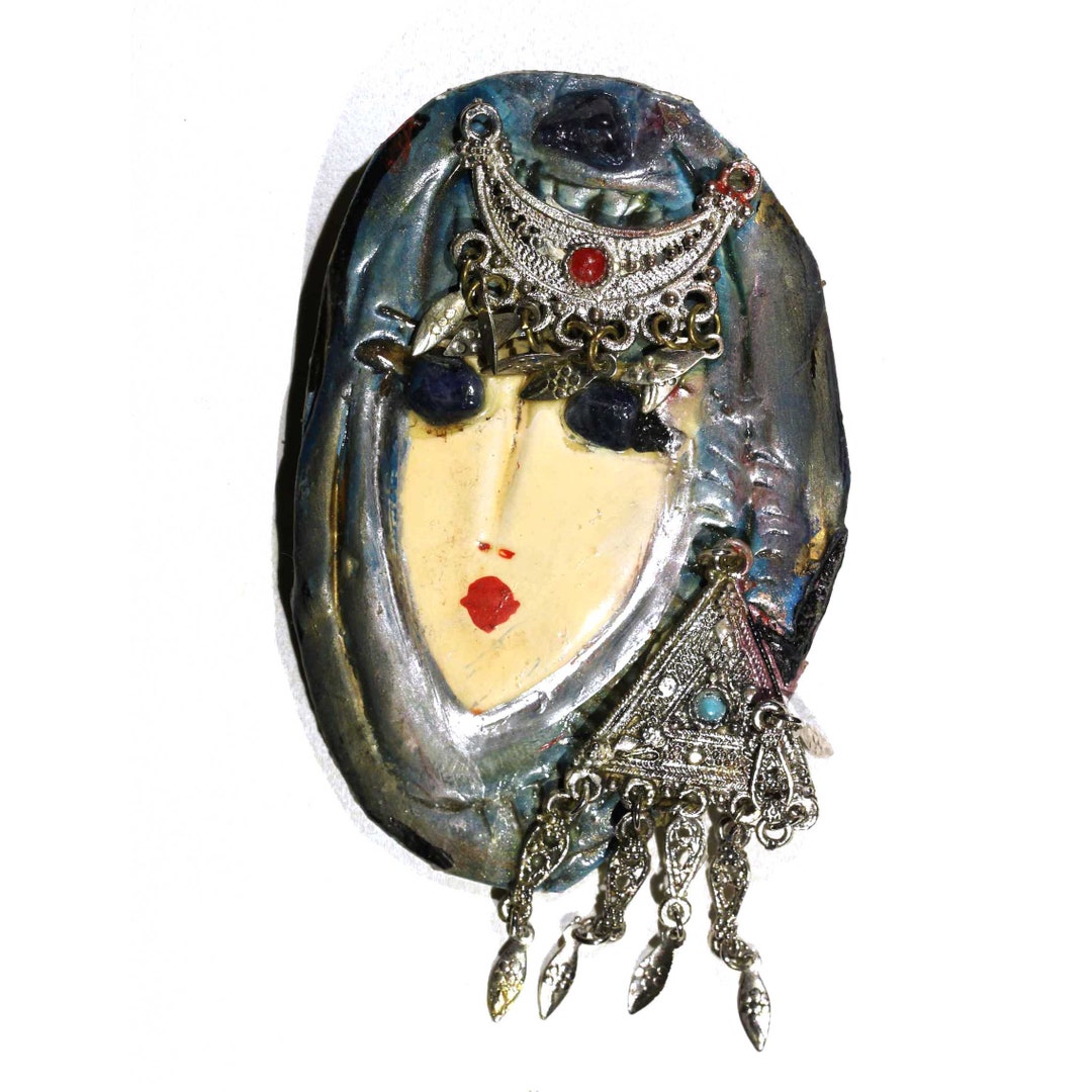 Vintage HUGE Handmade Arts and Crafts Gypsy Dancer Hand Painted ...