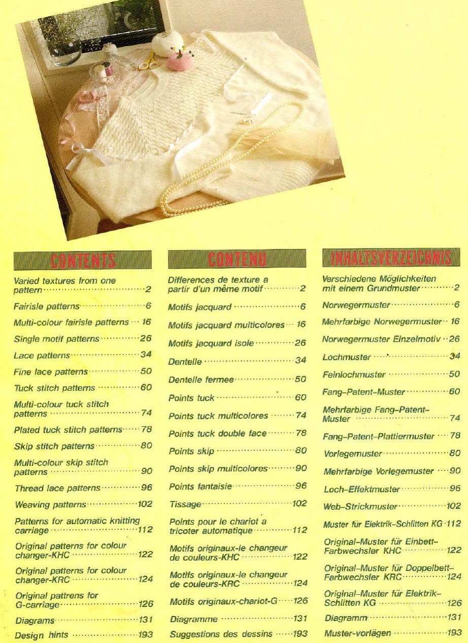 Stitch World 1 I Pattern Book Vintage Knitting Machine - Etsy