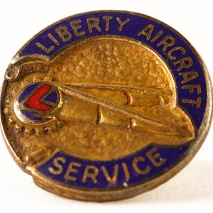 Rare Vintage 10k Yellow Gold Liberty Aircraft Enamel Service Award ...