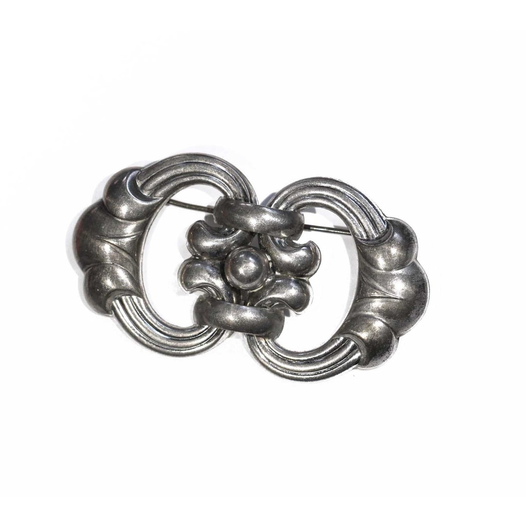 Vintage HSB Harry S Bick Sterling Flower Open Botanical Brooch Art ...