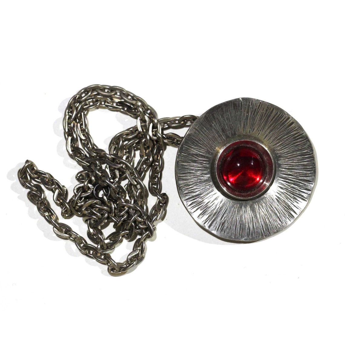 Vintage Iyde Kunst Denmark Handmade Pewter Link Chain Necklace - Etsy