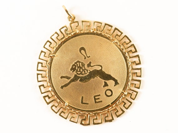 Rare LARGE Vintage 14k Solid Yellow Gold LEO Zodiac S… - Gem