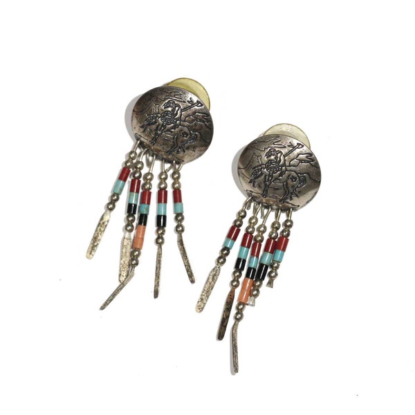 Native American Coral Earrings - Etsy