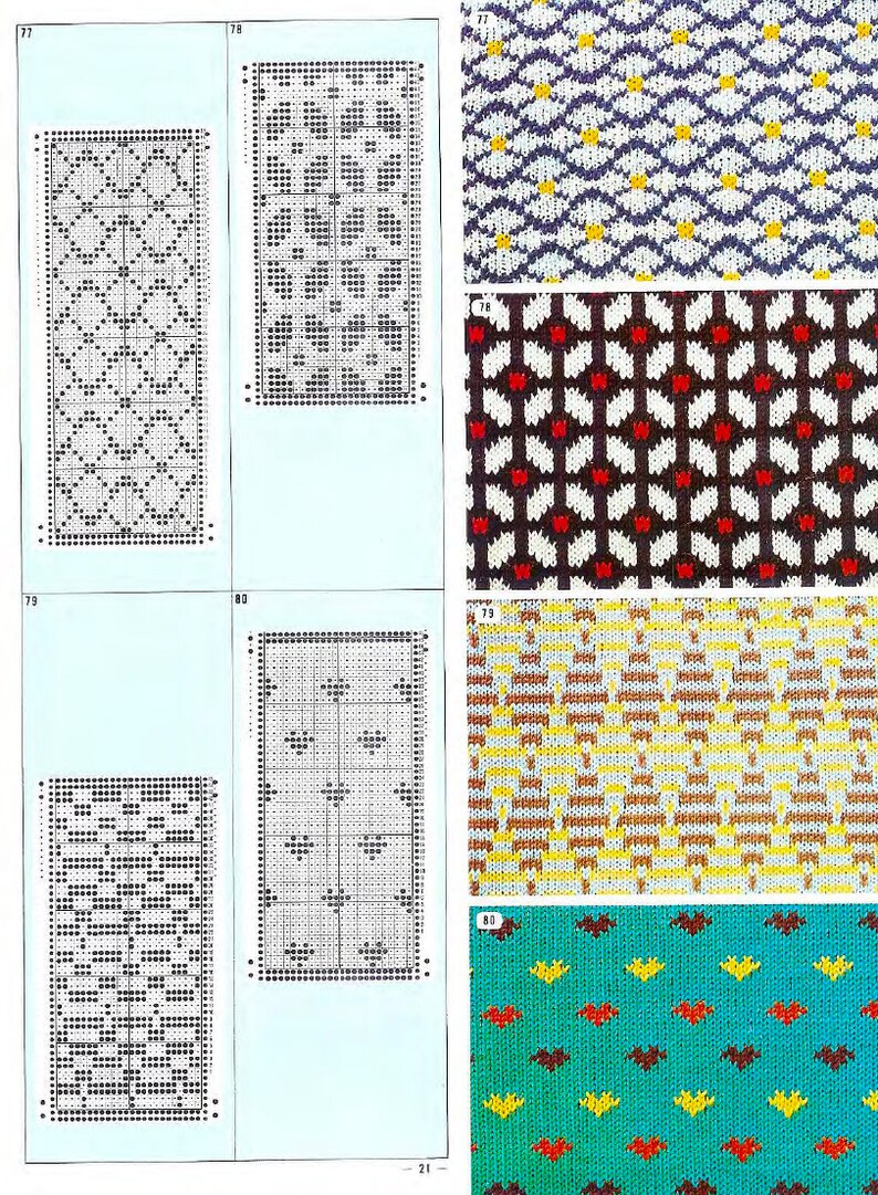 Pattern Library Designs for Punch Card and Electronic Knitting - Etsy