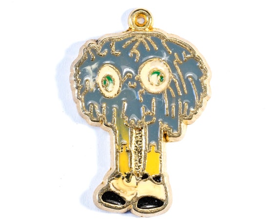 Vintage 1979 McDonalds Blue Fry Guy Hamburger Charm o… - Gem