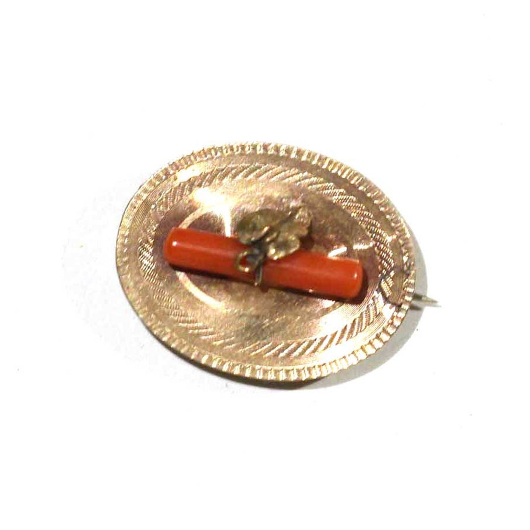 Victorian Antiqur Red Coral Branch Gold Filled Arts and Crafts ...