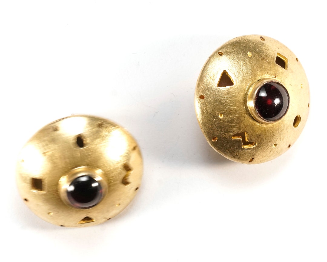 Vintage Amy K Faust Sterling Cabochon Garnet ? San Francisco Designer ...