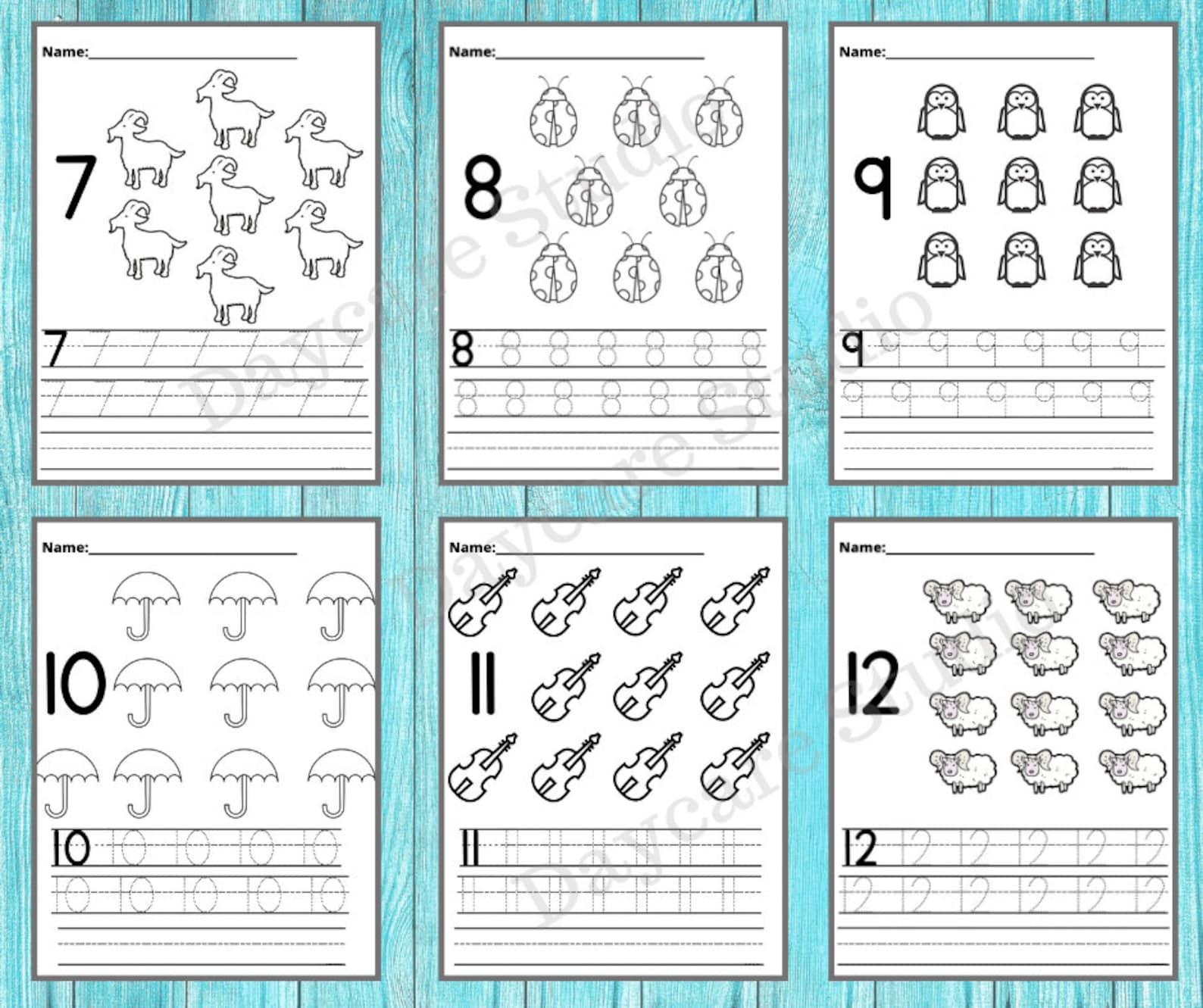 Preschool Number Worksheets / Number Handwriting Practice / Number ...