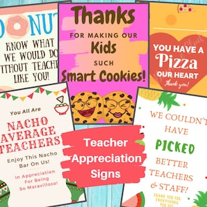 Teacher Appreciation & Fun | Teacher Thank You Flyers | Digital ...