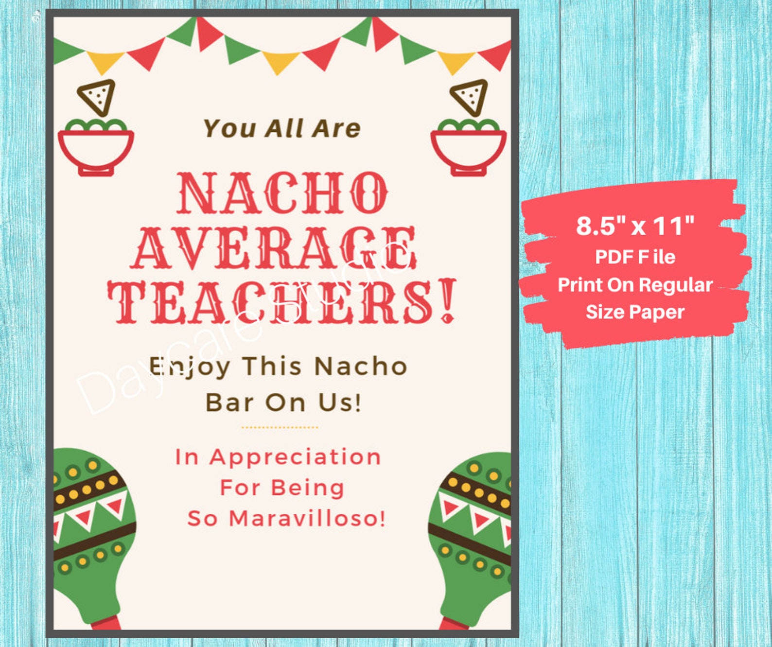 Teacher Appreciation Week Bundle Teacher Thank You Flyers - Etsy