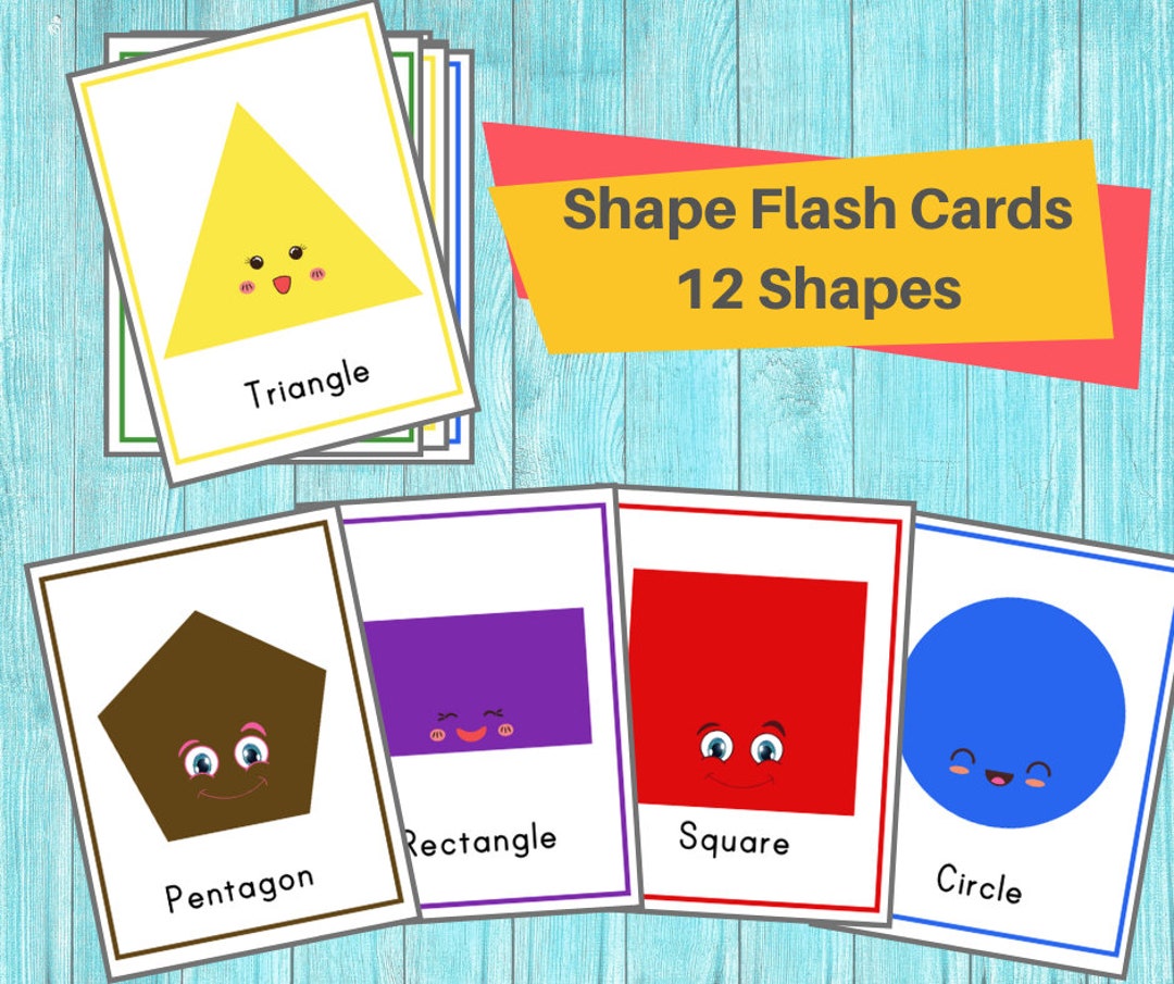 SHAPE FLASH Cards/childcare Center Printable Cards / Toddler ...