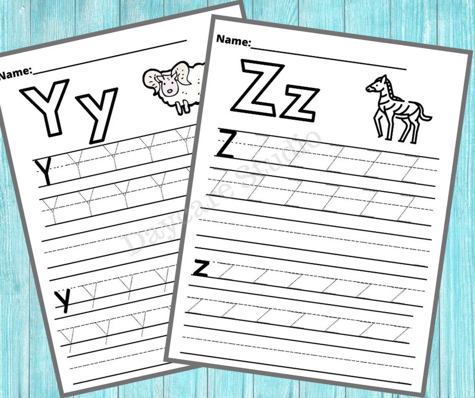 Preschool Handwriting Worksheets/ Alphabet Writing Practice/ - Etsy