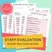 DAYCARE STAFF EVALUATION/ Childcare Center Printable Employee - Etsy