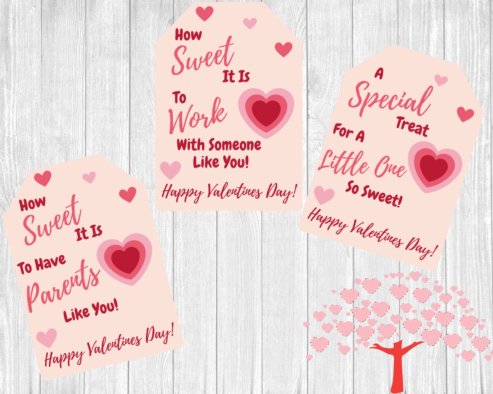 VALENTINE GIFT TAGS / Printable Valentine's Day Gift Tags for Parents ...