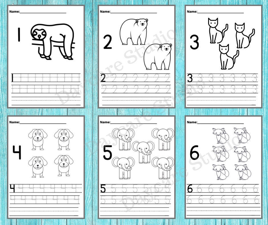 Preschool Number Worksheets / Number Handwriting Practice / Number ...