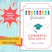 Preschool Graduation Program / Pre-k Ceremony Program Template / Child ...