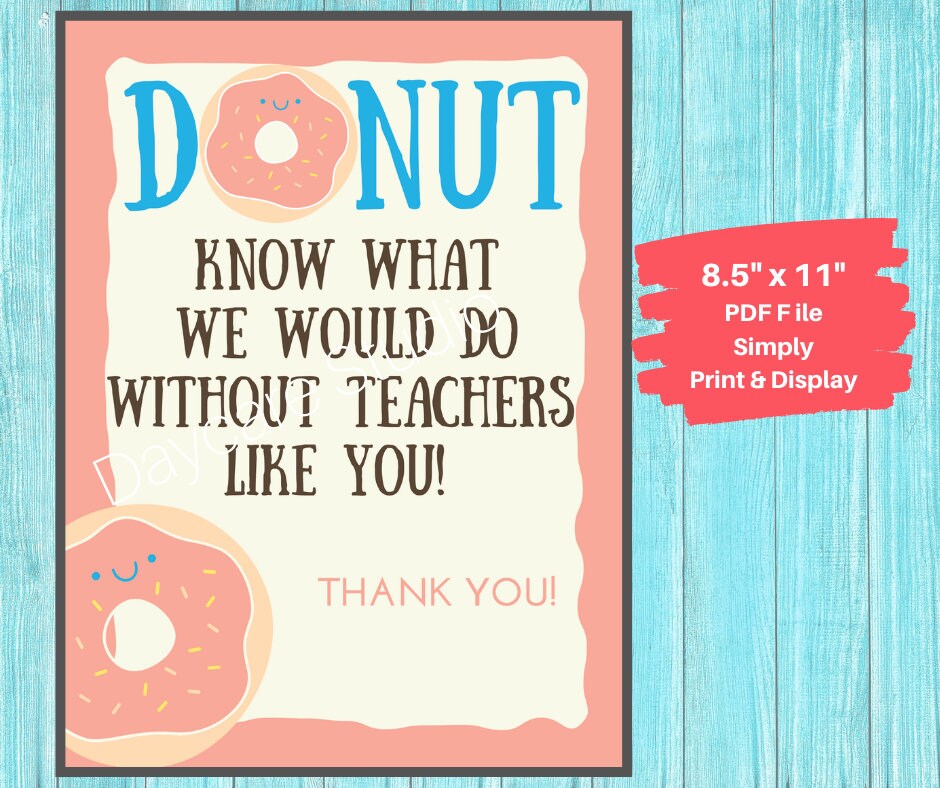 Teacher Appreciation Week Bundle Teacher Thank You Flyers - Etsy