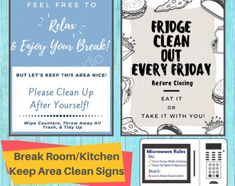 Office Refrigerator Signs