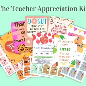 Teacher Appreciation & Fun | Teacher Thank You Flyers | Digital ...