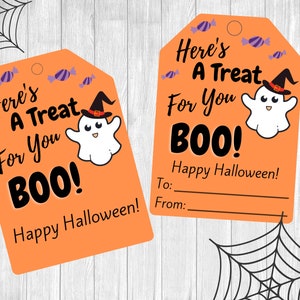 Halloween Gift Tags Printable / Cute Ghost Treat Gift Tags / Cookie and ...