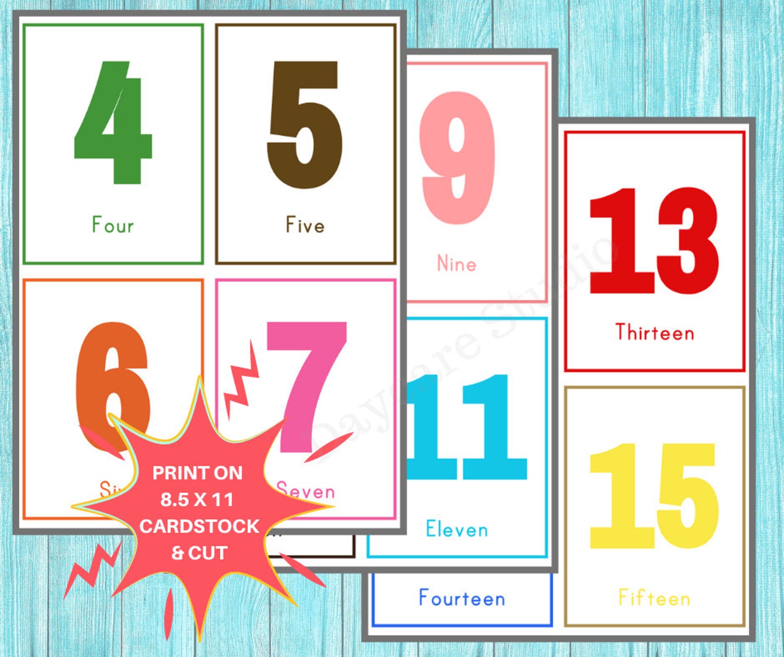 Number Flash Cards 0-30: Toddler & Preschool Printable (PDF) - Etsy