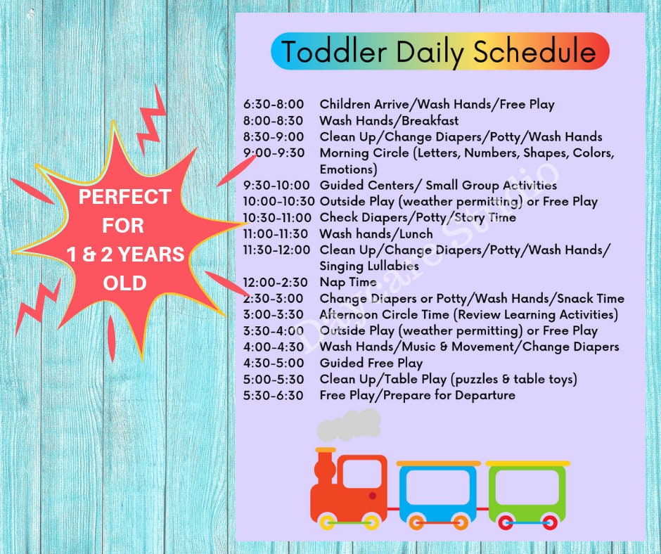 Daycare Daily Schedule Printable: Infant, Toddler, Preschool (PDF ...