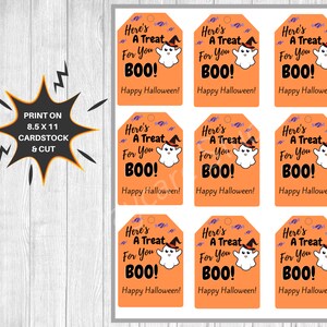 Halloween Gift Tags Printable / Cute Ghost Treat Gift Tags / Cookie and ...