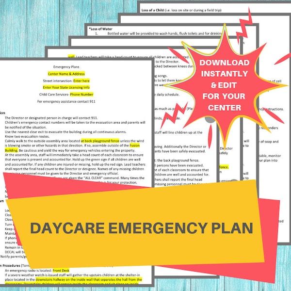 Daycare Forms - Etsy