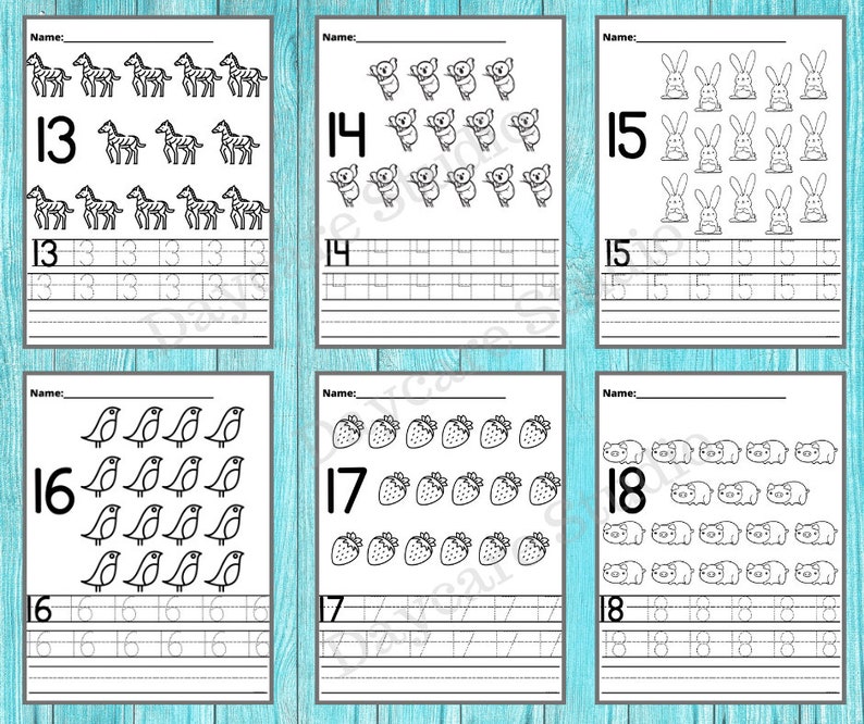 Preschool Number Worksheets / Number Handwriting Practice / Number ...