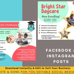 Daycare Advertising Flyer & Social Media Bundle (digital Download) - Etsy