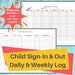 SIGN IN/OUT Log Daycare Printable Daily and Weekly Sign in | Etsy