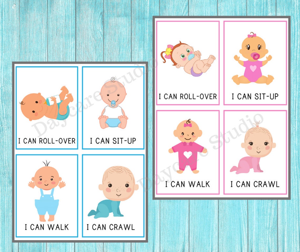 Daycare Baby Development Signs: Crib & Cubby Decor (PDF Printable) - Etsy