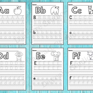 Preschool Handwriting Worksheets/ Alphabet Writing Practice/ ABC Letter ...