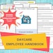 DAYCARE EMPLOYEE HANDBOOK/ Childcare Center Printable Daycare Forms ...