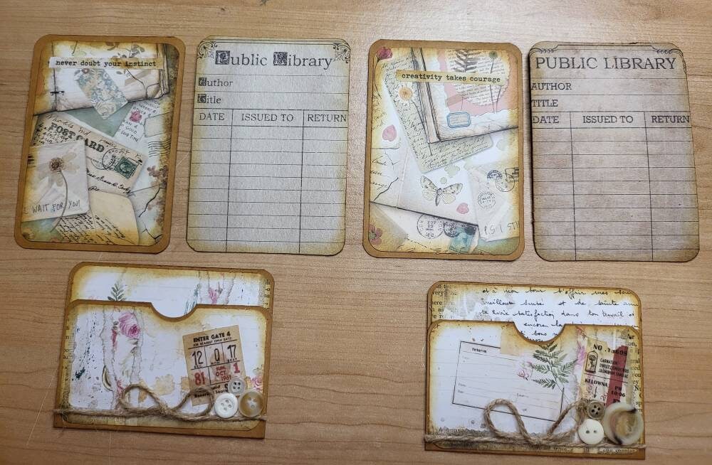 Bundle of Handmade Journal Tags Library Cards & Paperclips - Etsy
