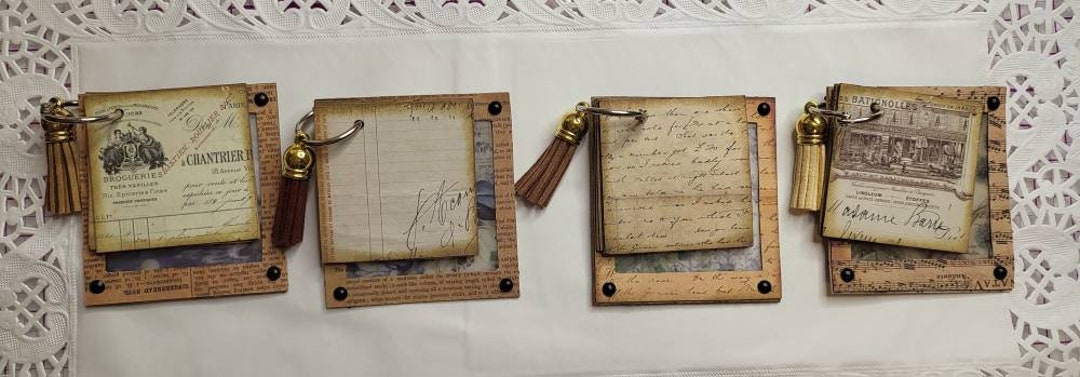 Set of 4 Handmade Picture Slide Samples Journalling Scrapbook Ephemera ...