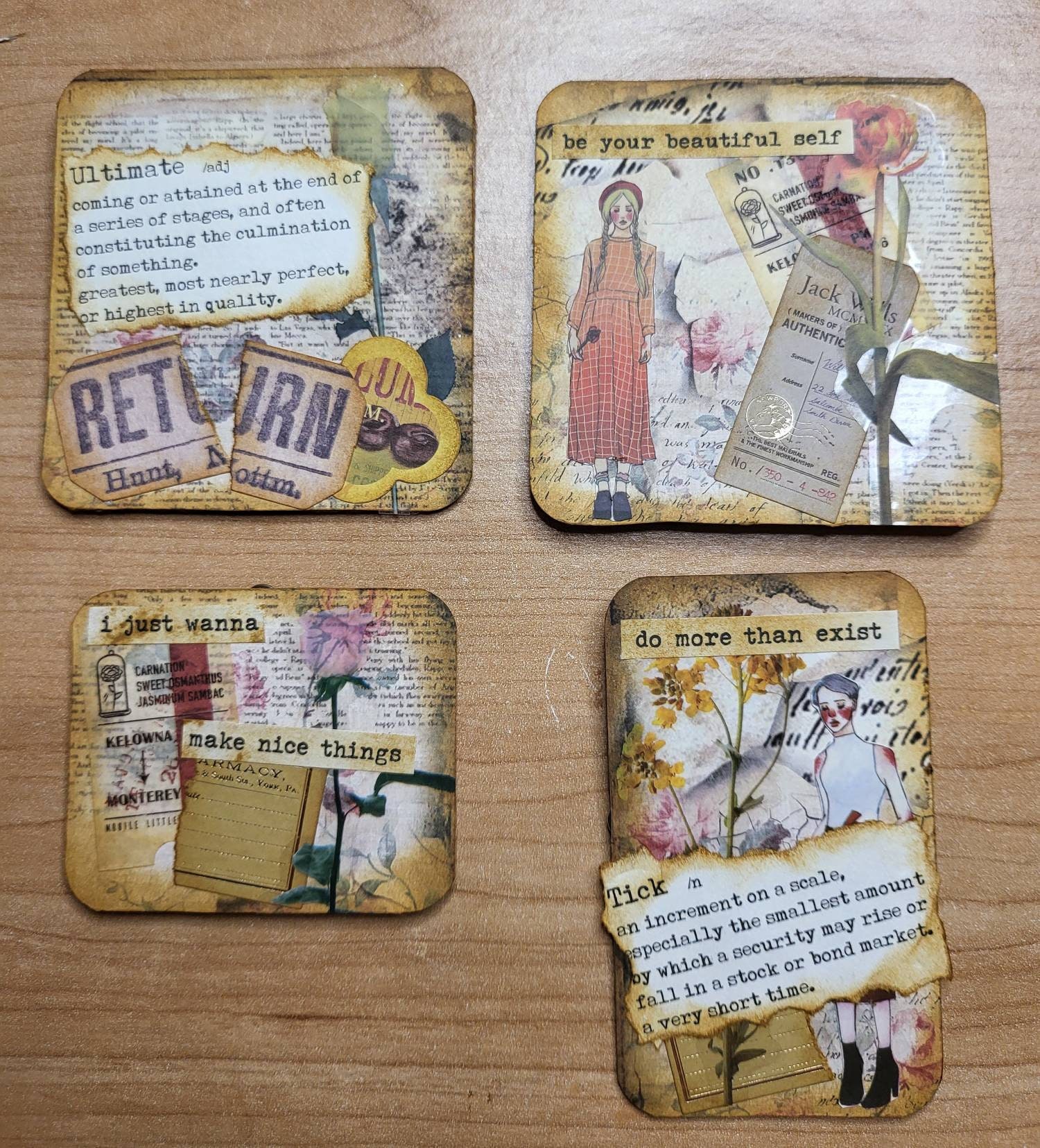 Bundle of Handmade Journal Tags Library Cards & Paperclips - Etsy