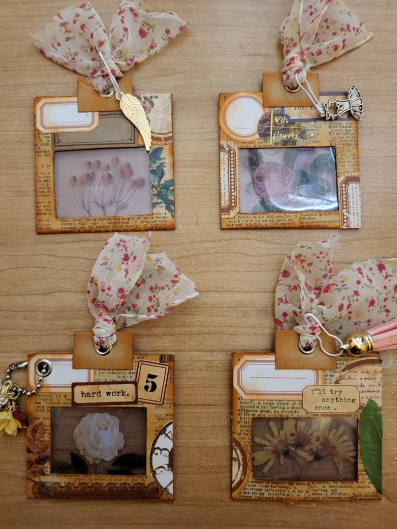 Set of 4 Mini Sample Tags Journals Scrapbook - Etsy