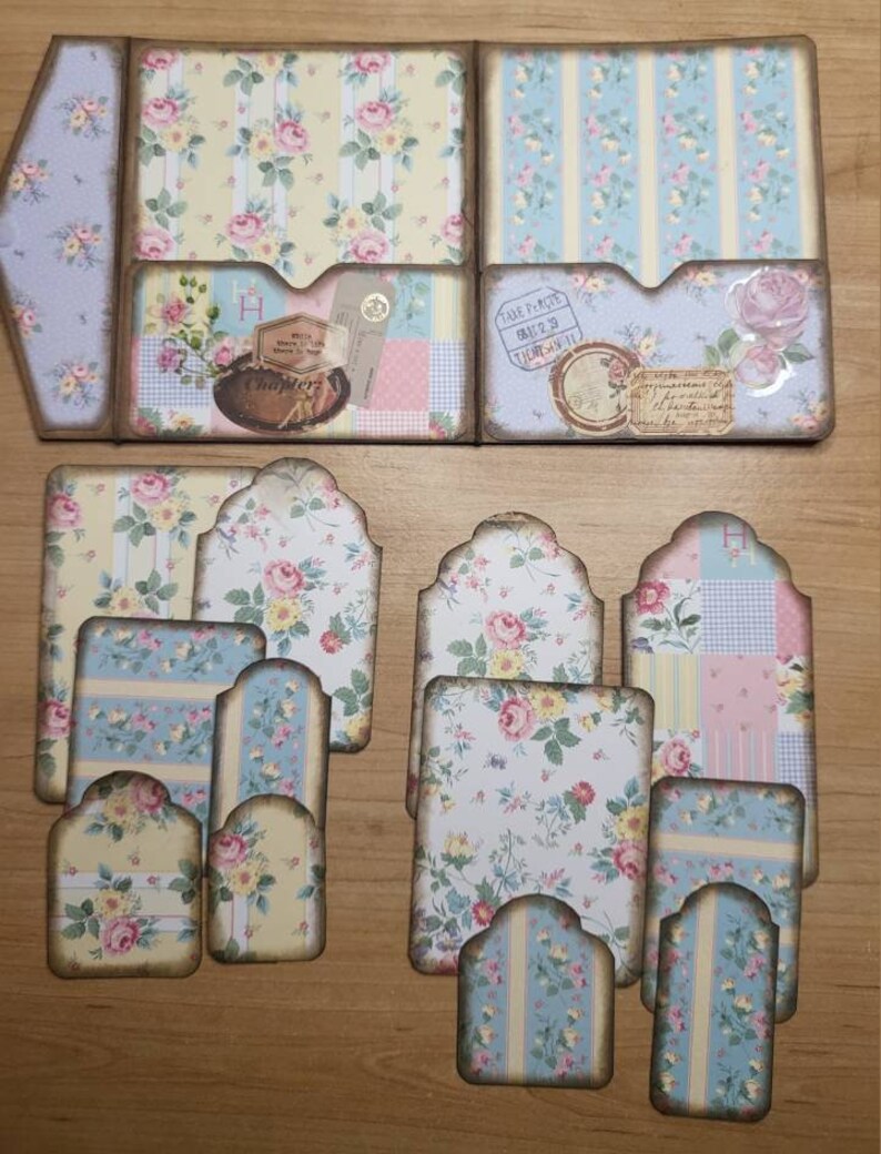 Handmade Vintage Themed Folio & Contents Journal Scrapbook - Etsy