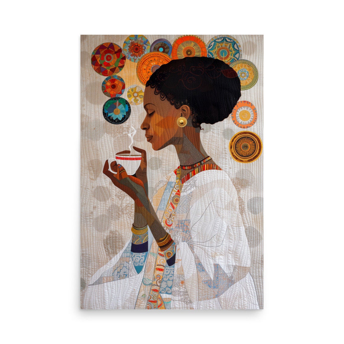 Ethiopian Inspired Poster: Vibrant Tribal Patterns & Authentic Cultural ...