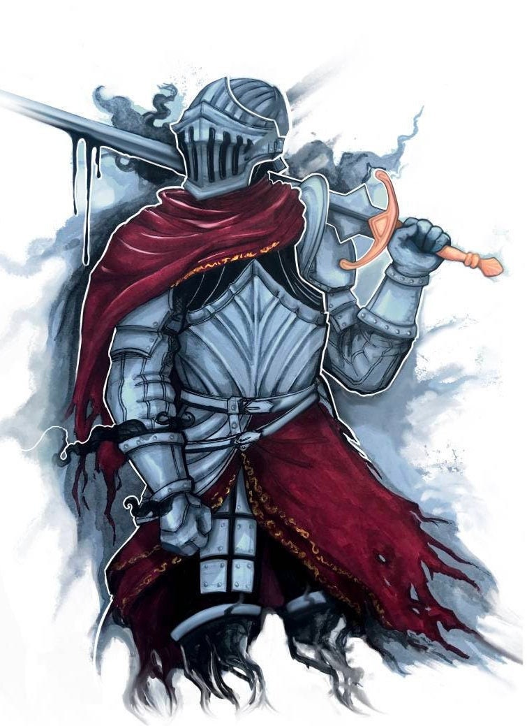 Dark Souls Inspired Alva Knight Art Print - Etsy