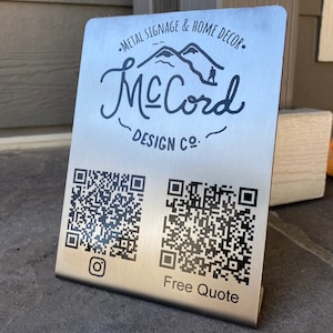 Metal QR Codes-business Logo, Restaurants, Menu, QR Code, Sustainable ...