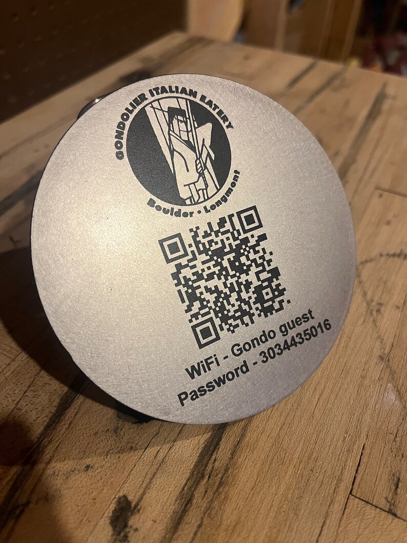 Metal QR Codes-business Logo Restaurants Menu QR Code - Etsy